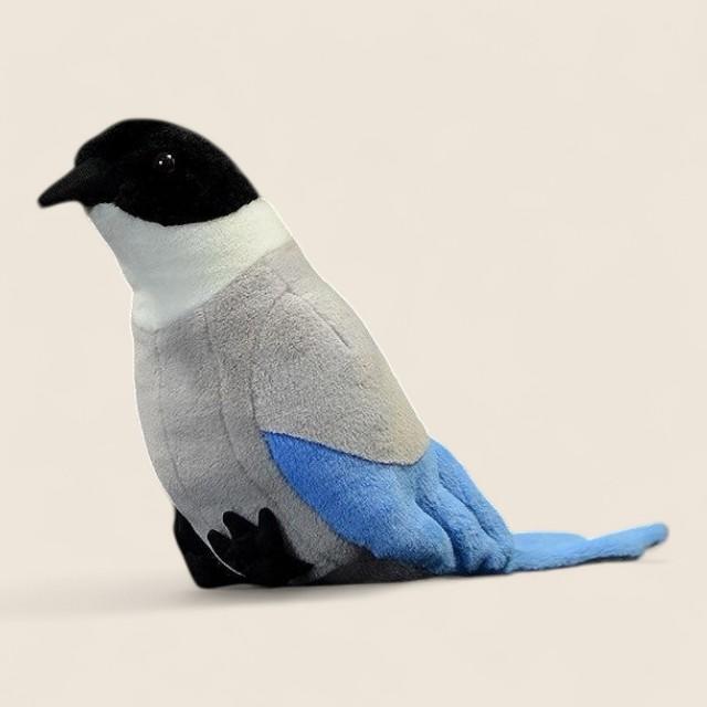 Azure-winged Magpie Bird Soft Stuffed Plush Toy – Lindiwe-plushies